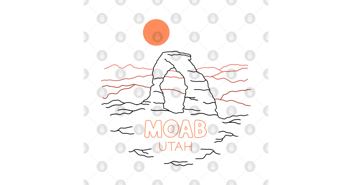 Moab Utah Line Art - Moab - T-Shirt | TeePublic