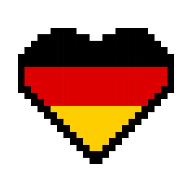 German Flag Pixel Art, Germany Flag pixel art - German - Kids T-Shirt ...