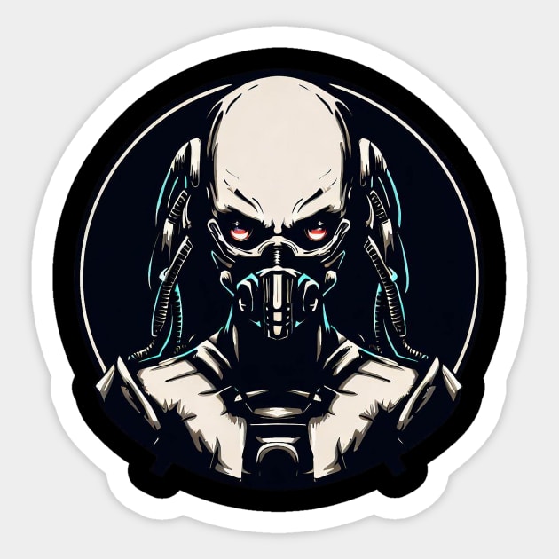 Cyberpunk Android | Dystopia Cyborg design - Cyberpunk - Sticker ...