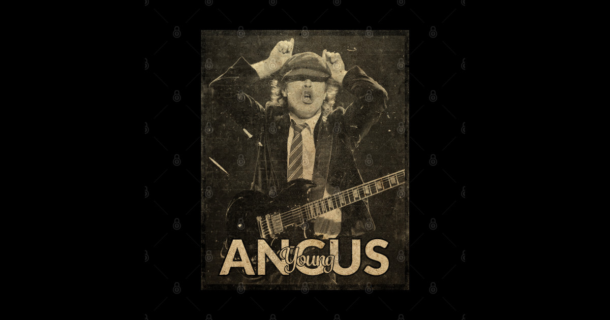 Angus Young / Classic Style - Angus Young - Sticker | TeePublic