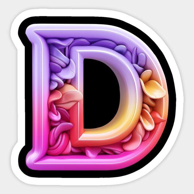 Letter D - D - Sticker | TeePublic
