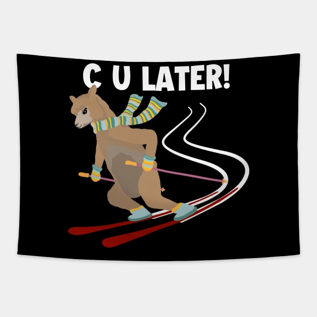 C U Later Vicuna Guanaco Llama Breeder Alpaca - C U Later - Tapestry ...