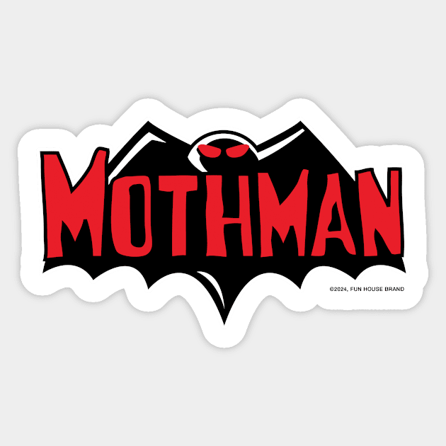Mothman Retro logo - Mothman - Sticker | TeePublic