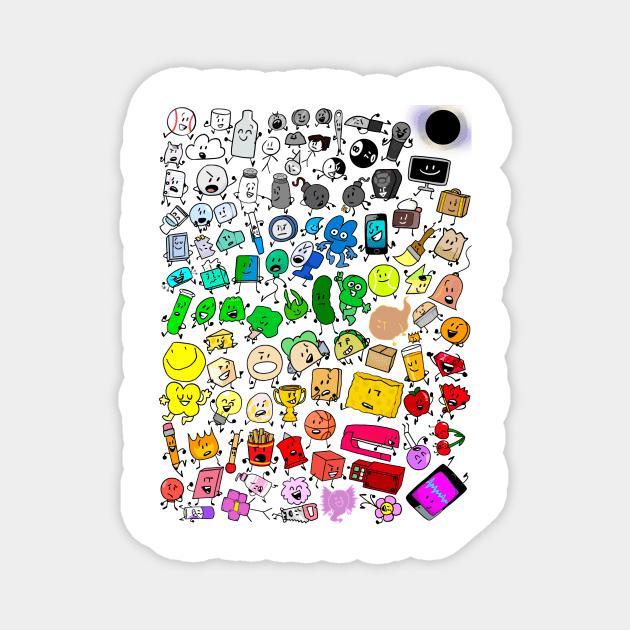 BFDI Inanimate Insanity All Characters (Transparent) - Bfb - Magnet ...