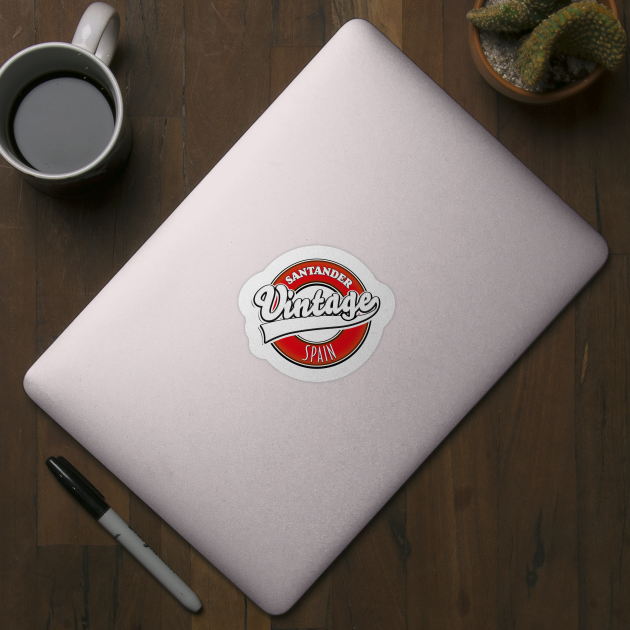 Santander Spain vintage logo - Santander Spain Vintage Logo - Sticker ...