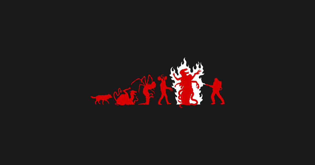 The Thing Evolution - Red - The Thing - T-Shirt | TeePublic