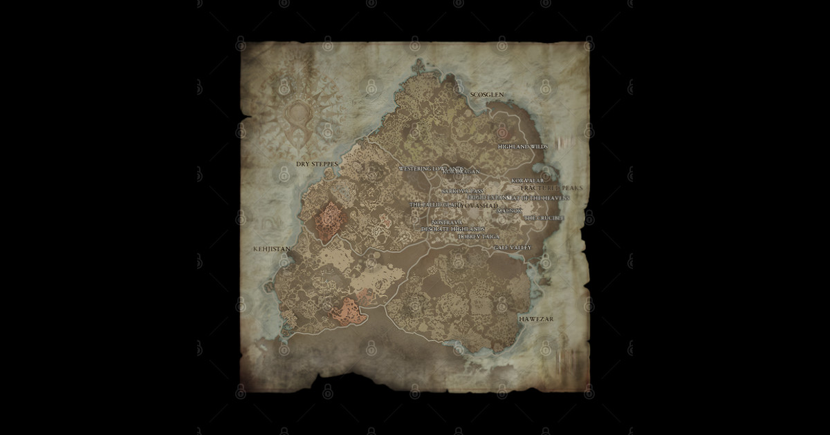 Diablo IV Map - Diablo Iv Map - Pin | TeePublic