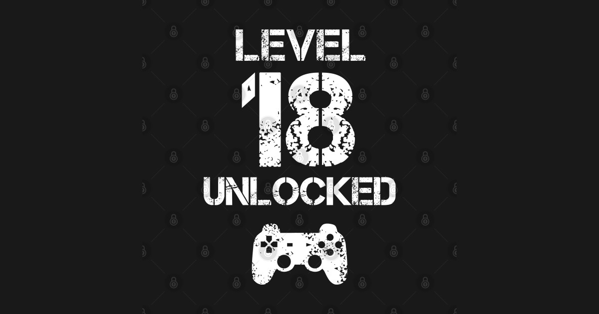 Level 18 Unlocked T-Shirt - 18th Birthday Gift - Level 18 Unlocked - T ...