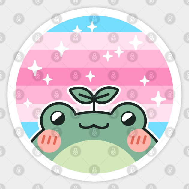 Trans Feminine Pride Frog | LGBTQ Flag - Lgbtq - Sticker | TeePublic