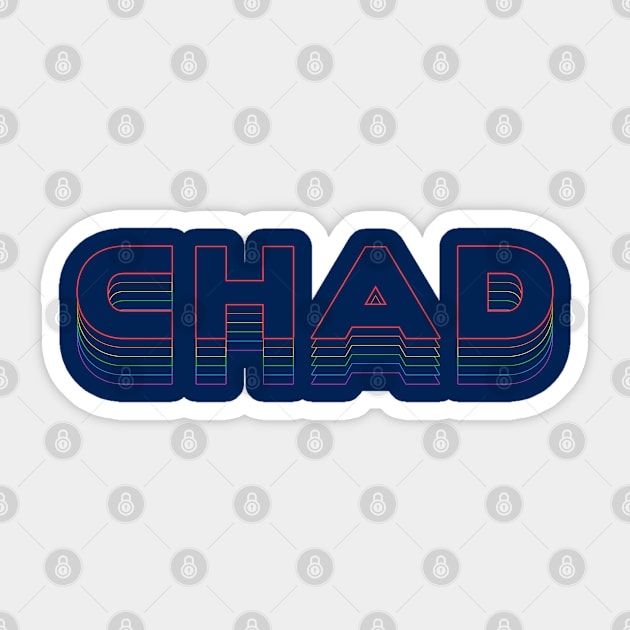 Chad Rainbow Pattern - Chad - Sticker | TeePublic