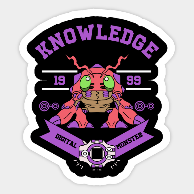 Crest of Knowledge - Tentomon - Digimon - Sticker | TeePublic