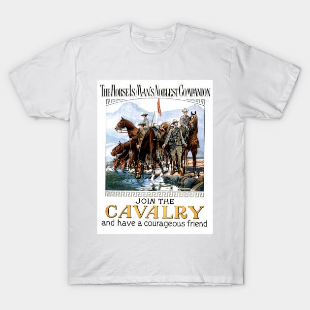 Vintage US Army Cavalry Recruiting Poster - Horses - T-Shirt | TeePublic