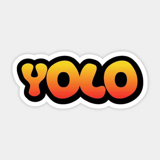 YOLO - Simple version - Yolo - Sticker | TeePublic
