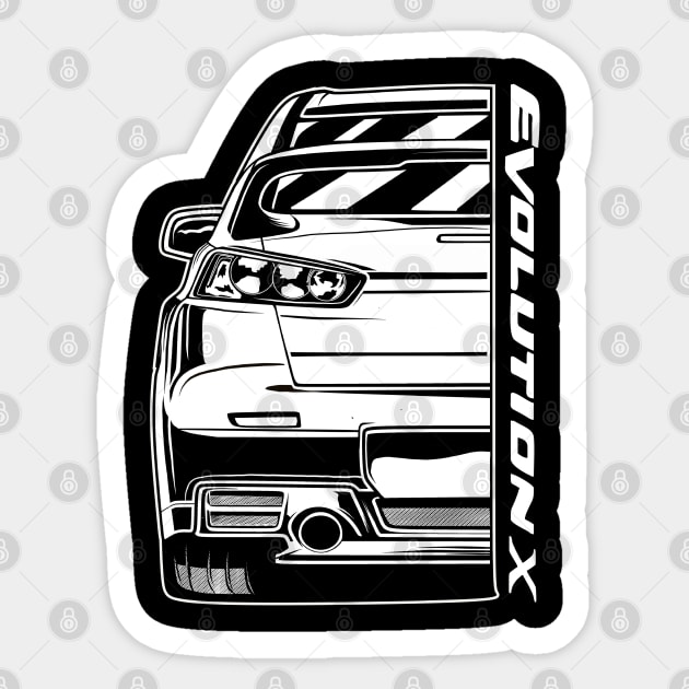 Mitsubishi Evo X - Mitsubishi Evo - Sticker | TeePublic