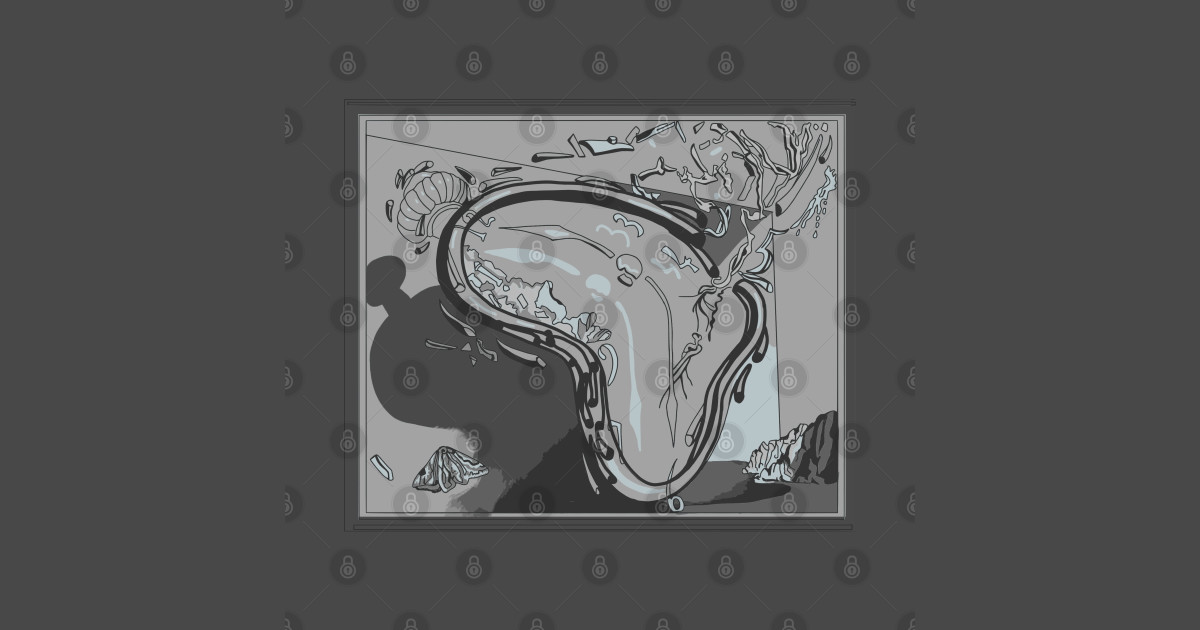 Persistence of time - Clock - T-Shirt | TeePublic