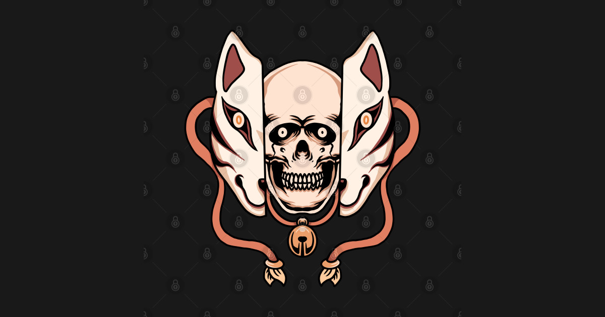 kitsune skull tattoo - Tattoo - T-Shirt | TeePublic