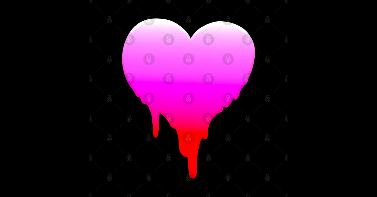 MELTY HEART GRADIENT GREETING CARD - Hearts - Magnet | TeePublic