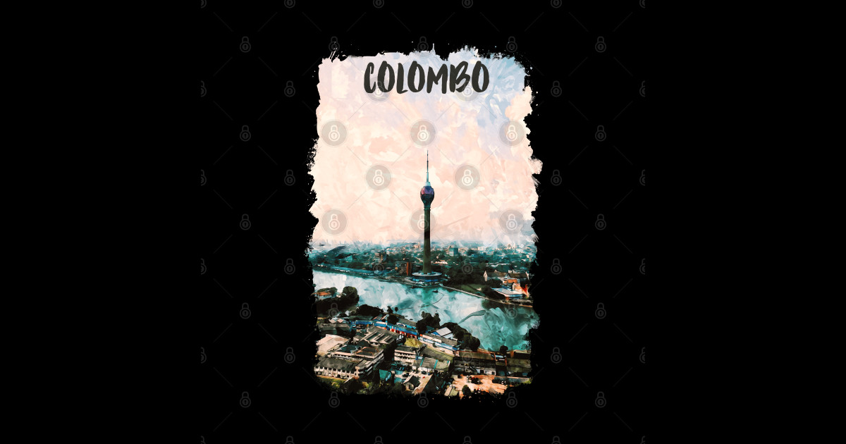 Colombo Sri Lanka city watercolor - Colombo - Sticker | TeePublic