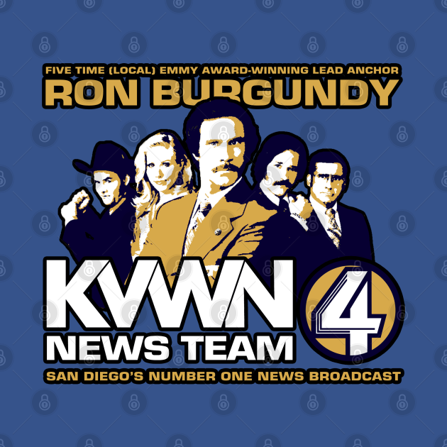 KVWN News Team 4 - Anchorman - Crewneck Sweatshirt | TeePublic