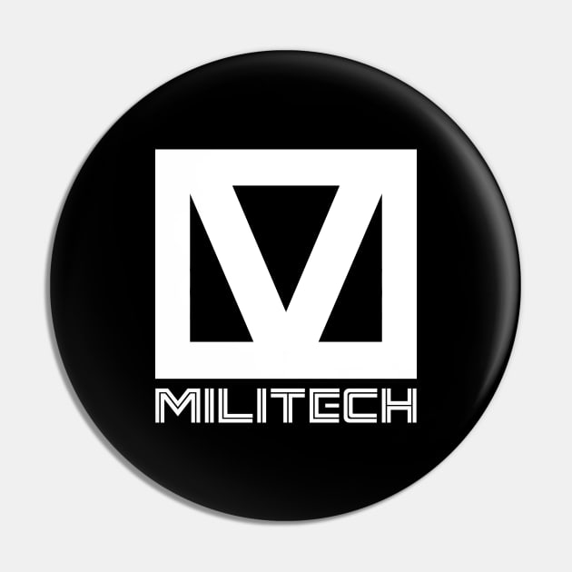 Cyberpunk Militech Logo - White - Cyberpunk - Pin | TeePublic