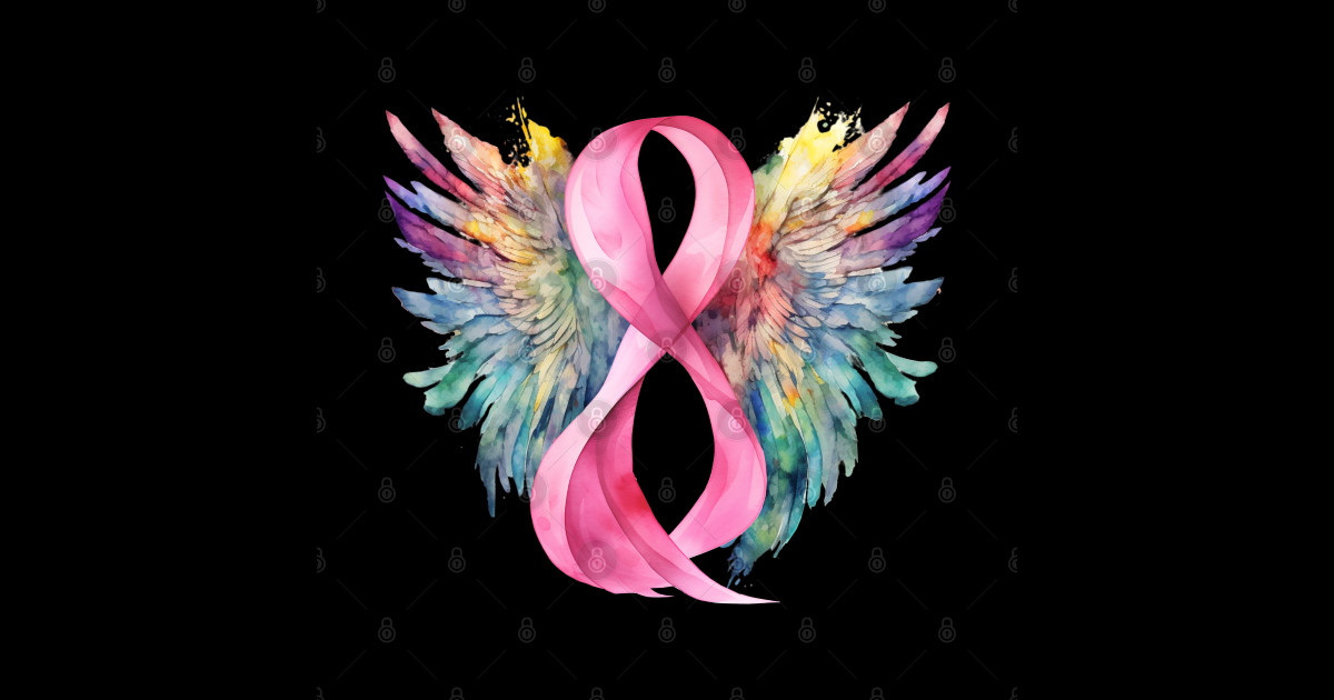 Pink Awareness Ribbon with Wings - Pink Awareness Ribbon With Wings ...