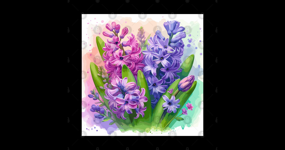 Hyacinth Flowers - Hyacinth - Sticker | TeePublic