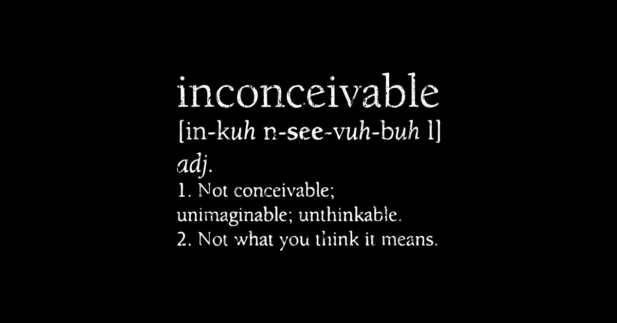 Inconceivable Definition 1987 Vintage - The Princess Bride - Sticker ...