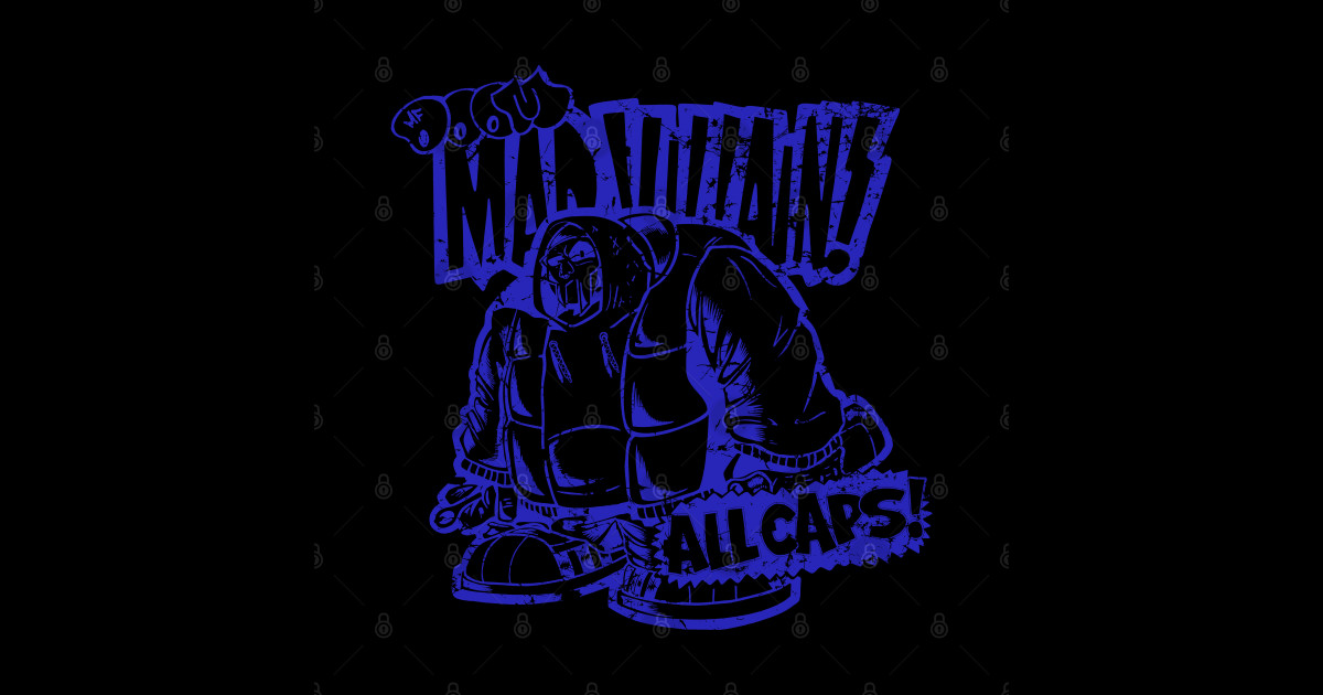 vintage mf doom blue - Mf Doom - Sticker | TeePublic