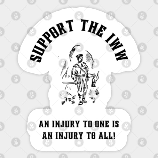 Support the IWW - light background - Iww - Sticker | TeePublic