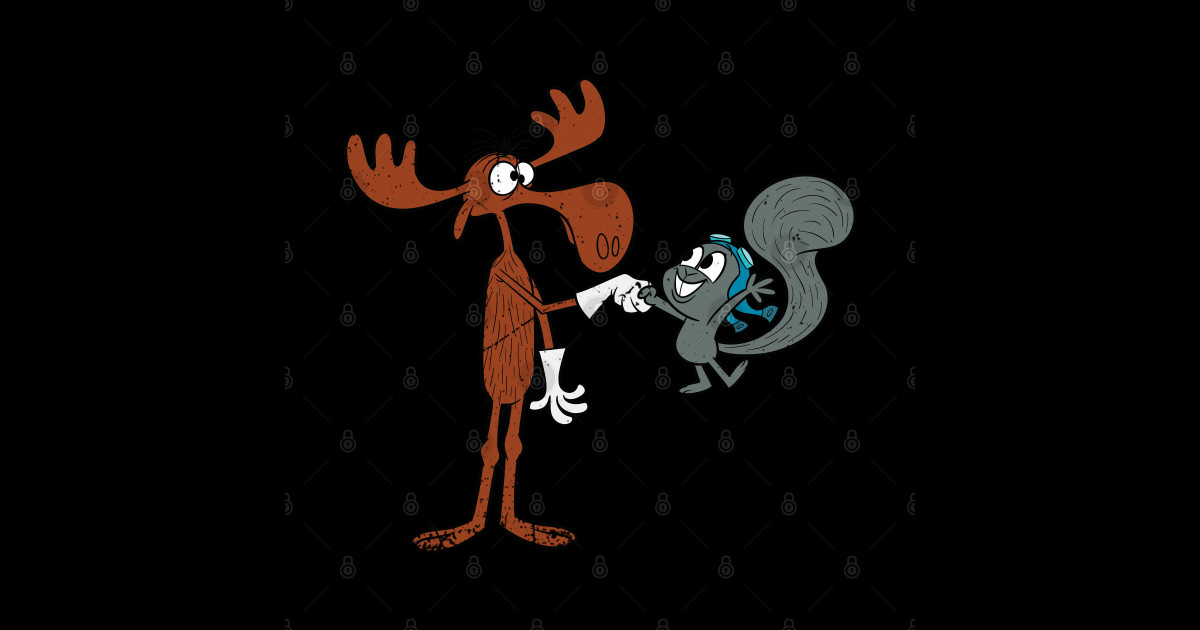 Bullwinkle and Rocky - Authentic and Distressed - Rocky And Bullwinkle ...
