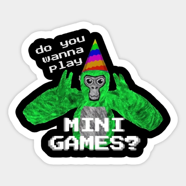 Gorilla Tag Mini Games Kid (For Dark colors) - Gorilla Tag - Sticker ...