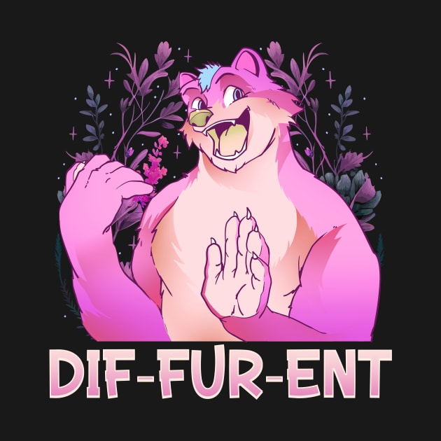 Dif-Fur-Ent I Furry Fandom I Furries Cosplay - Furry - T-Shirt | TeePublic