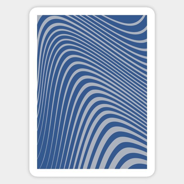 Aesthetic Blue - Modern Abstract Wavy Line - Retro Blue Wavy Lines ...