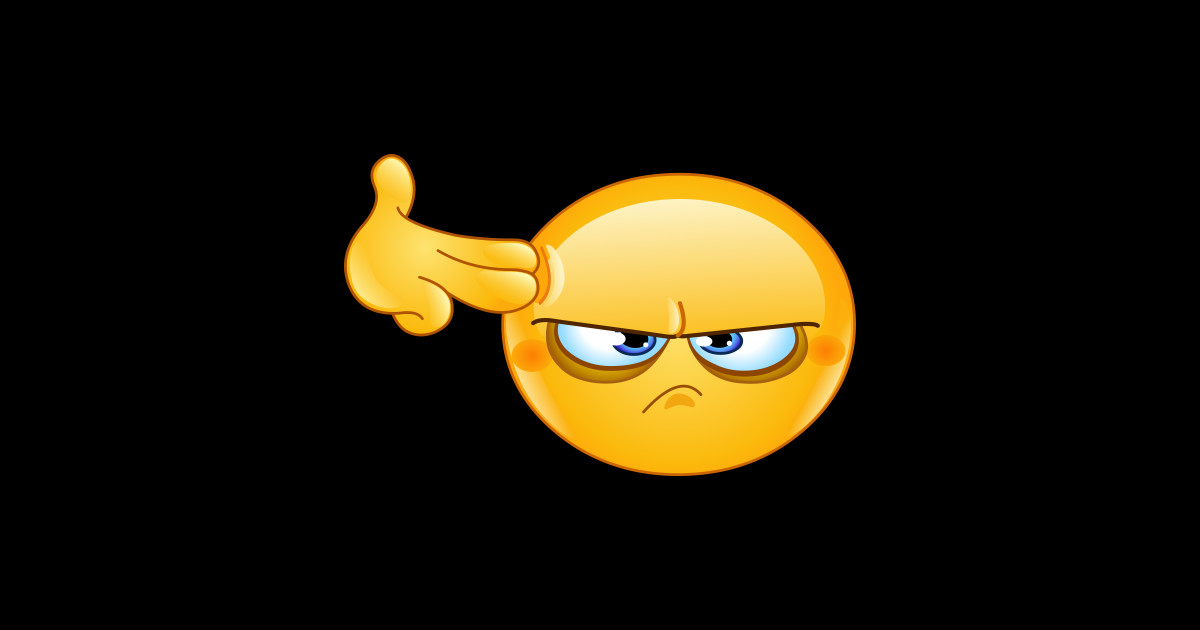 Suicide Gesture Emoji Emoji Sticker Teepublic