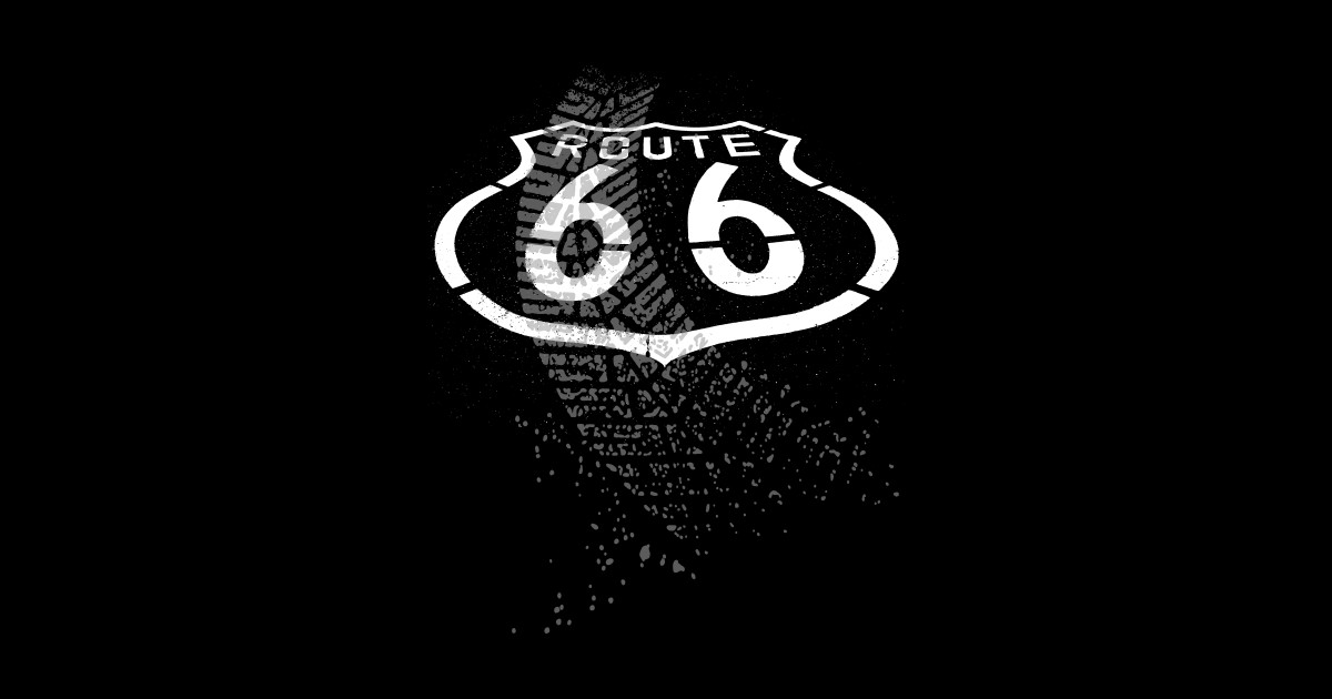 Route 66-Tire Tracks-Retro-Bike-Car - Route 66 - Sticker | TeePublic