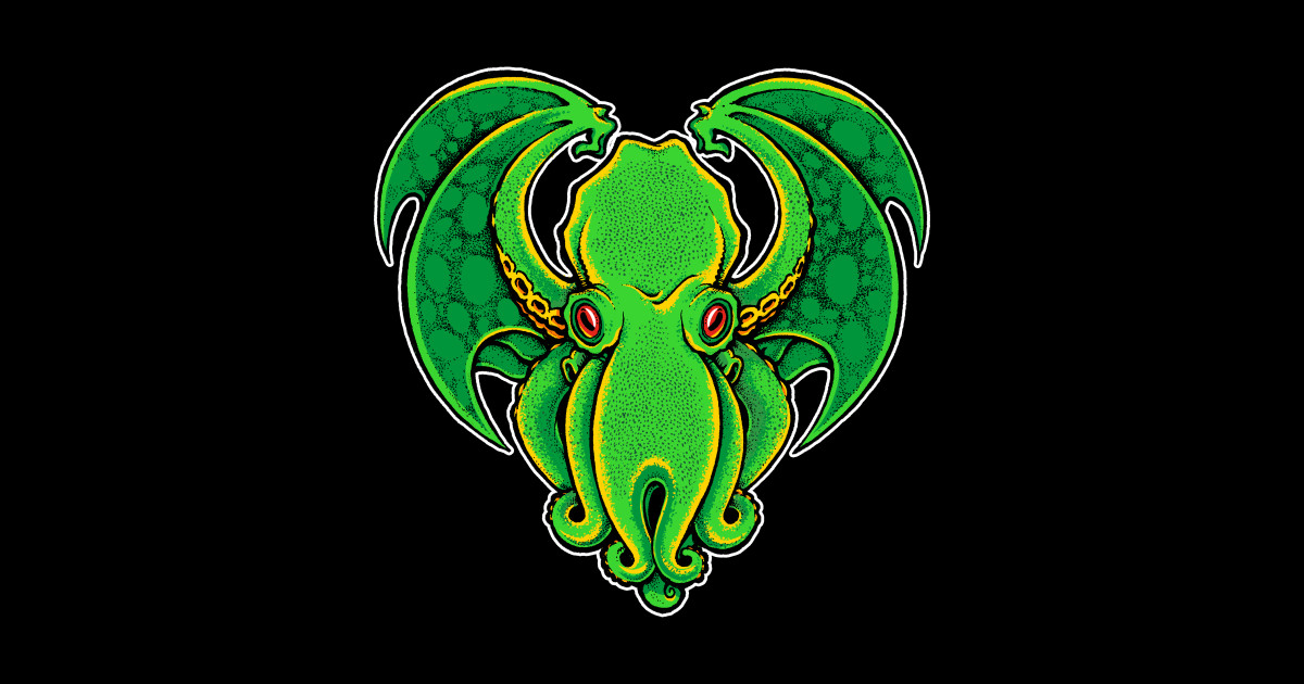 Heart Shaped Cthulhu - Cthulhu - Sticker | TeePublic