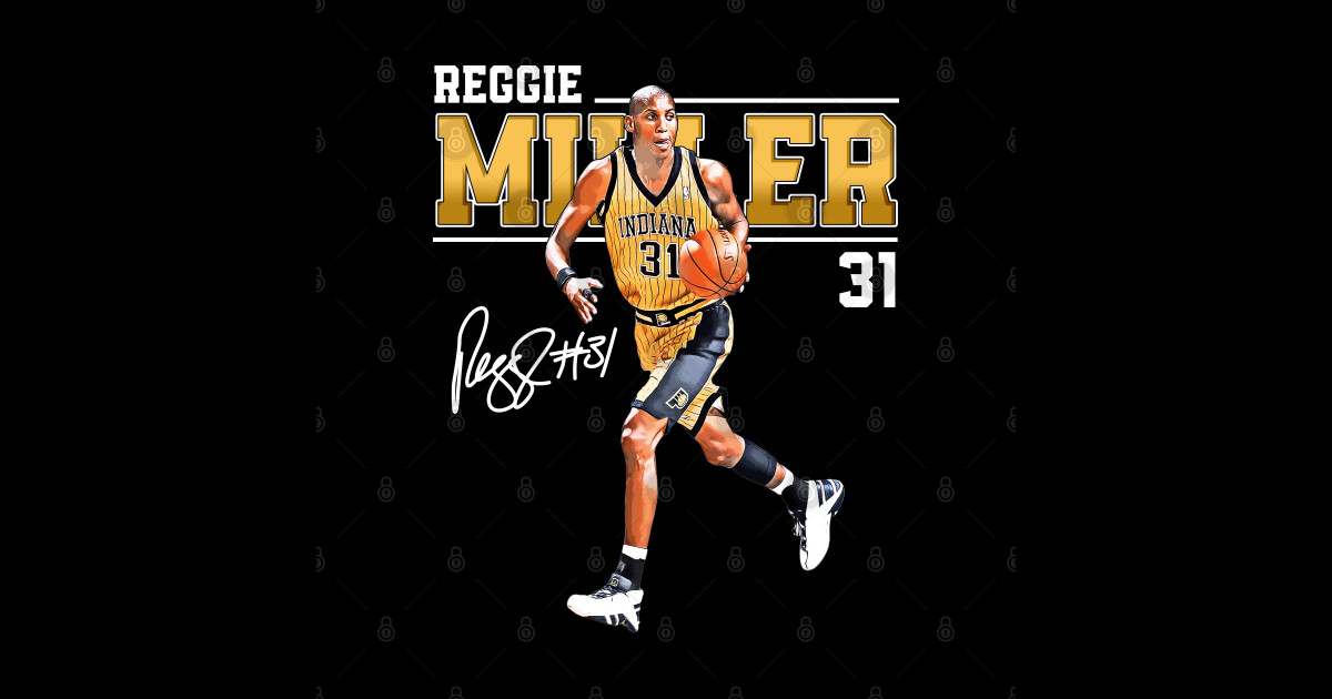 Reggie Miller Choke Sign Basketball Legend Signature Vintage Retro 80s ...