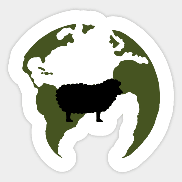 The World Around Ewe Logo - World Around Ewe - Sticker | TeePublic