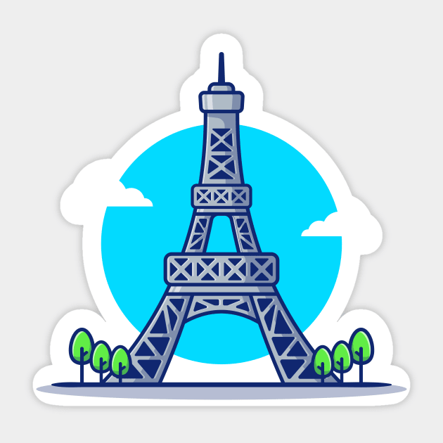 cartoon eiffel tower
