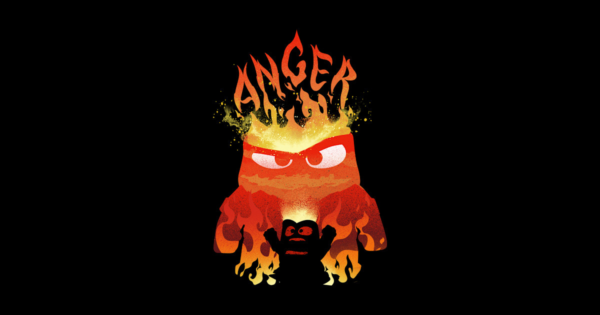Anger Fire - Inside Out - Sticker | TeePublic