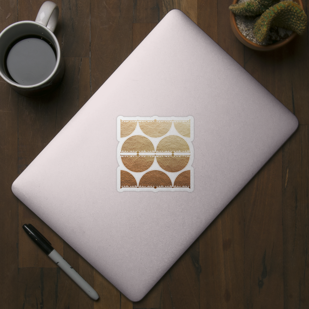 Gold Muisca Pattern - Pattern - Sticker | TeePublic
