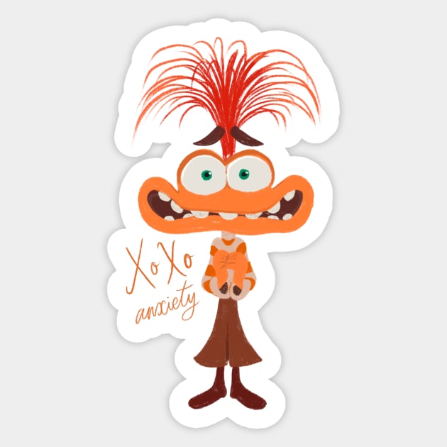 Anxiety inside out - Anger - Sticker | TeePublic