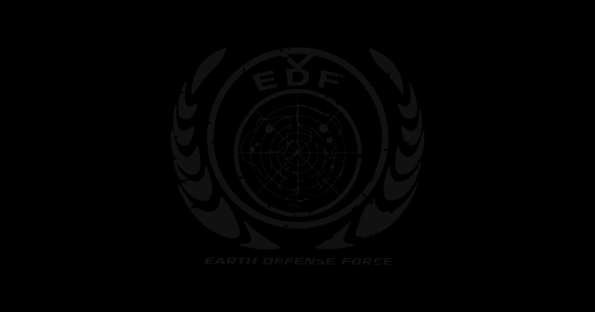 Earth Defense Force Logo - Black - Edf - Posters and Art Prints | TeePublic