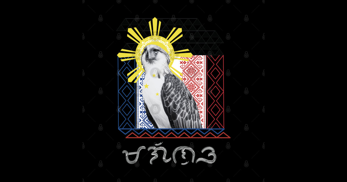 Philippine Eagle / Baybayin word Maginoo (Gentleman) - Philippines Flag ...