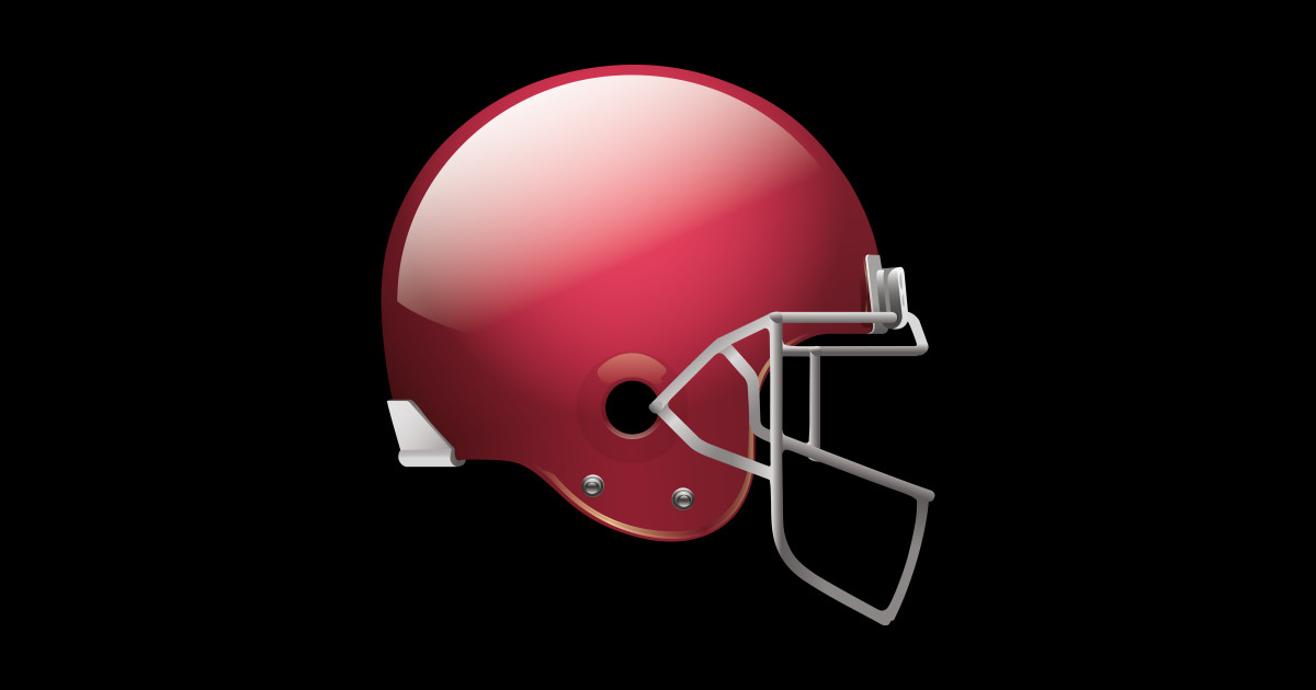 Original Football Helmet In Red Color - Football - Sticker | TeePublic