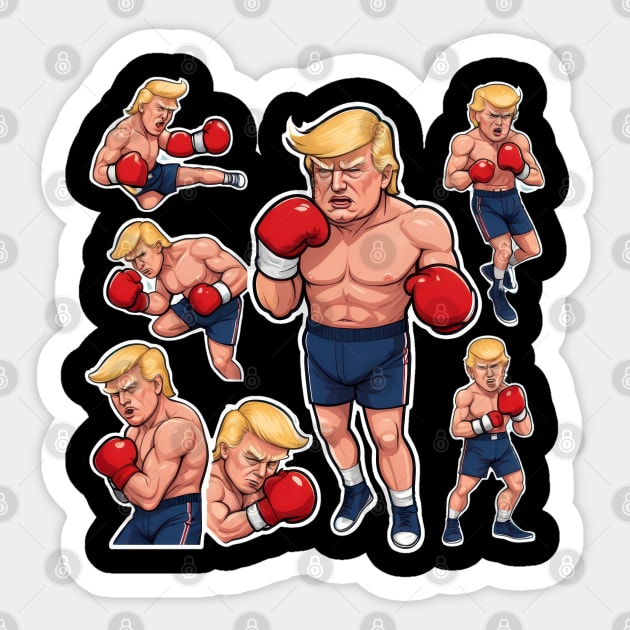 Trump boxing champ - Trump 2024 - Sticker | TeePublic