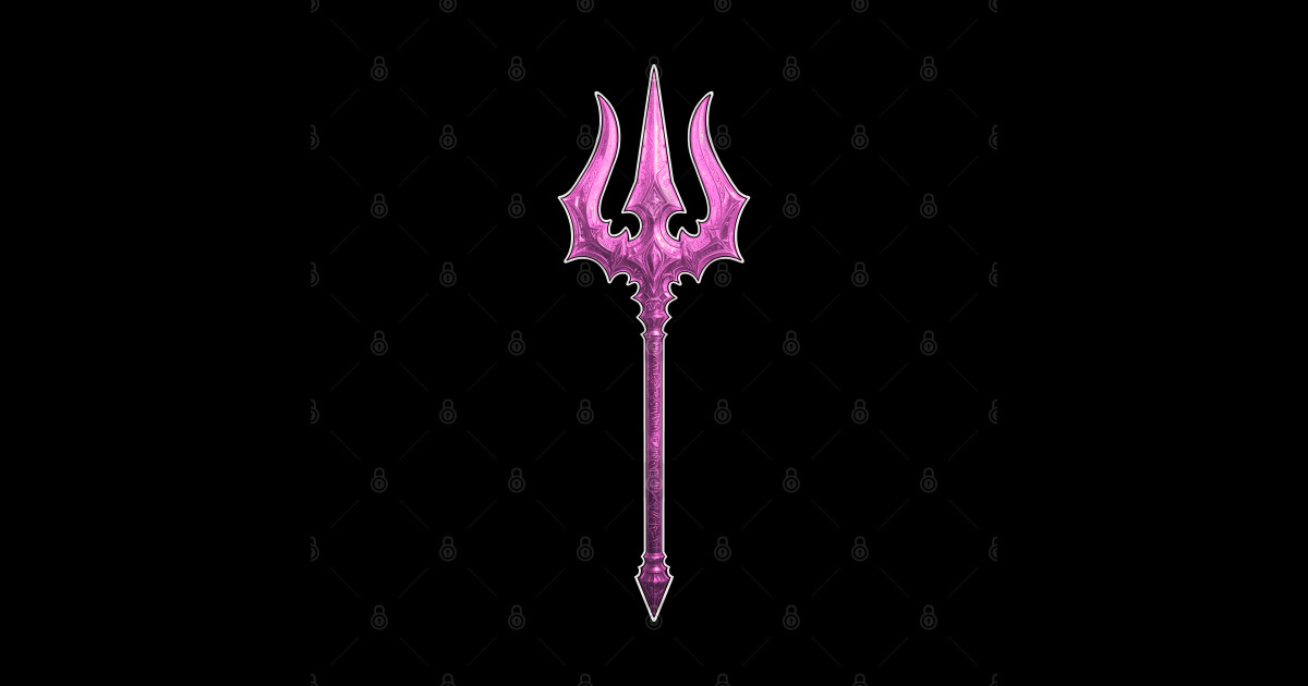Poseidon trident fork Poseidon - Poseidon Trident Fork - Sticker ...