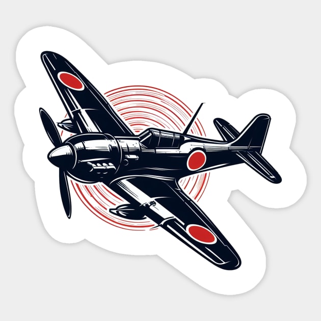 WWII Japanese Mitsubishi A6M Zero Fighter - Zero - Sticker | TeePublic