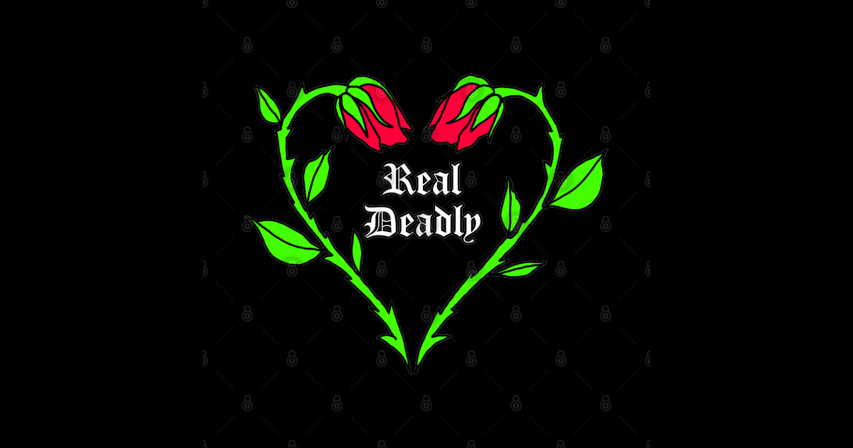 Real Deadly Rose Design - Real Deadly Rose Design - Sticker | TeePublic