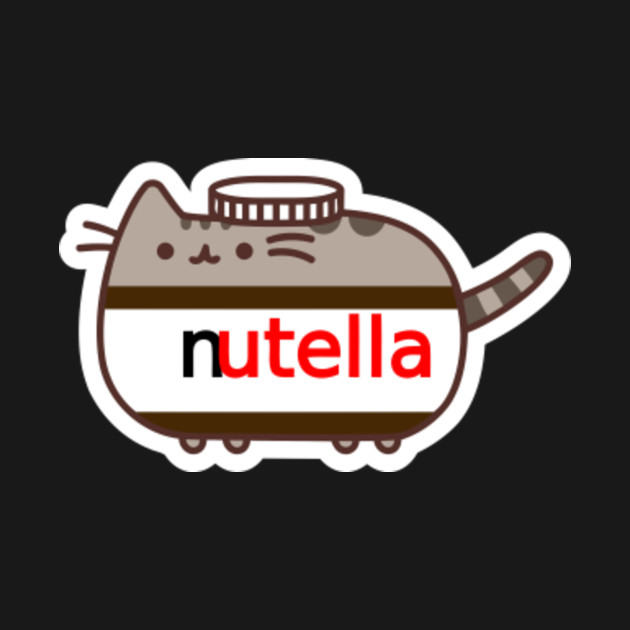Pusheen Nutella Funny Cat Black - Pusheen Cat - T-Shirt | TeePublic